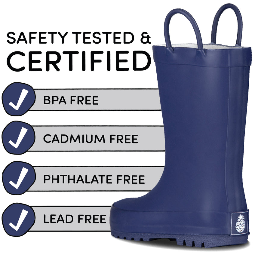 Ribbon Blue Matte Rain Boots – LONECONE