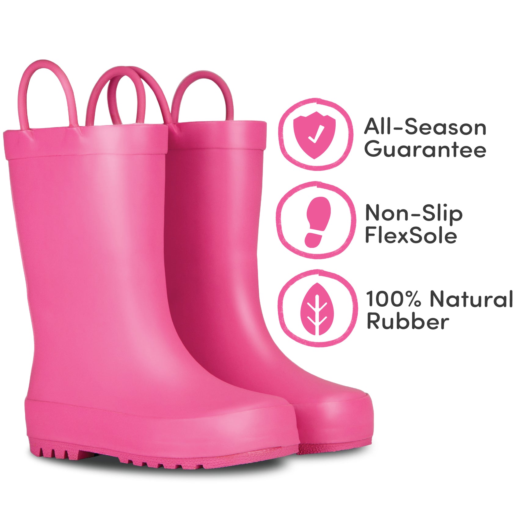 Bubblegum Pink Matte Rain Boots – LONECONE
