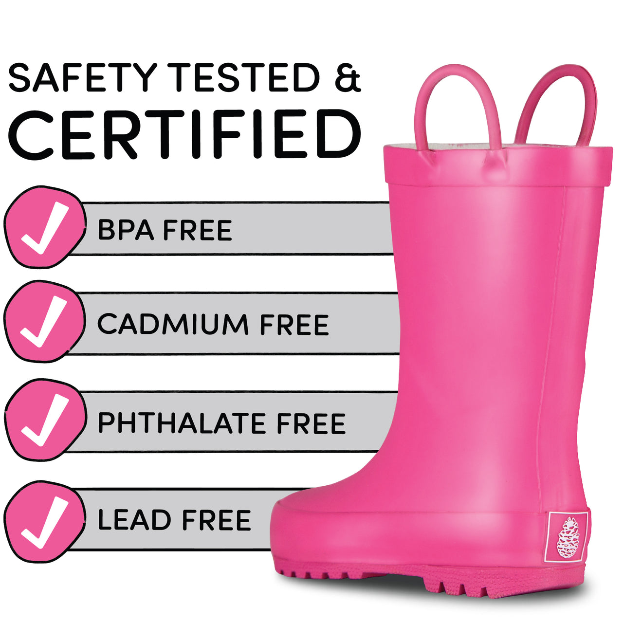Bubblegum Pink Matte Rain Boots – LONECONE